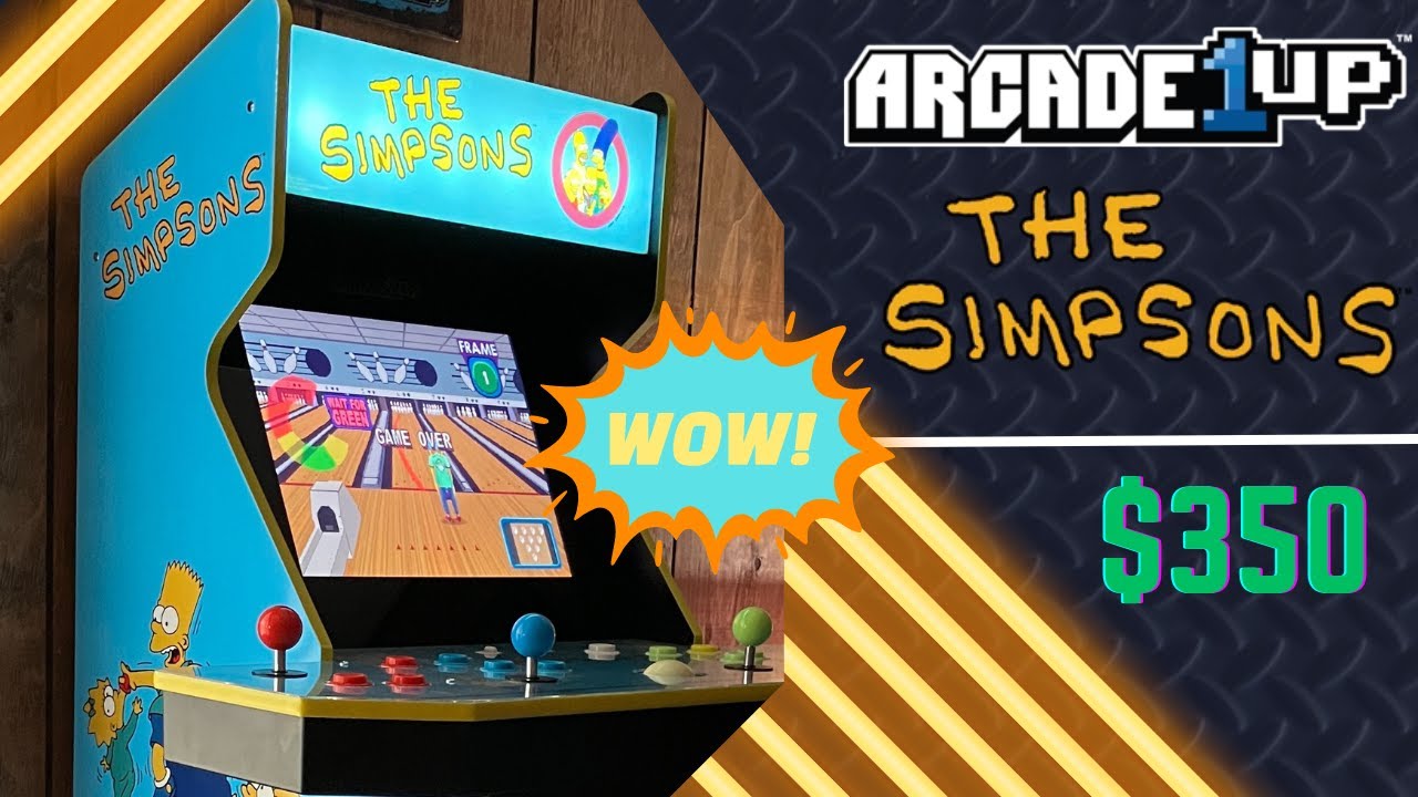 $350 The Simpsons Arcade 1up | The Simpsons Bowling Gameplay - YouTube