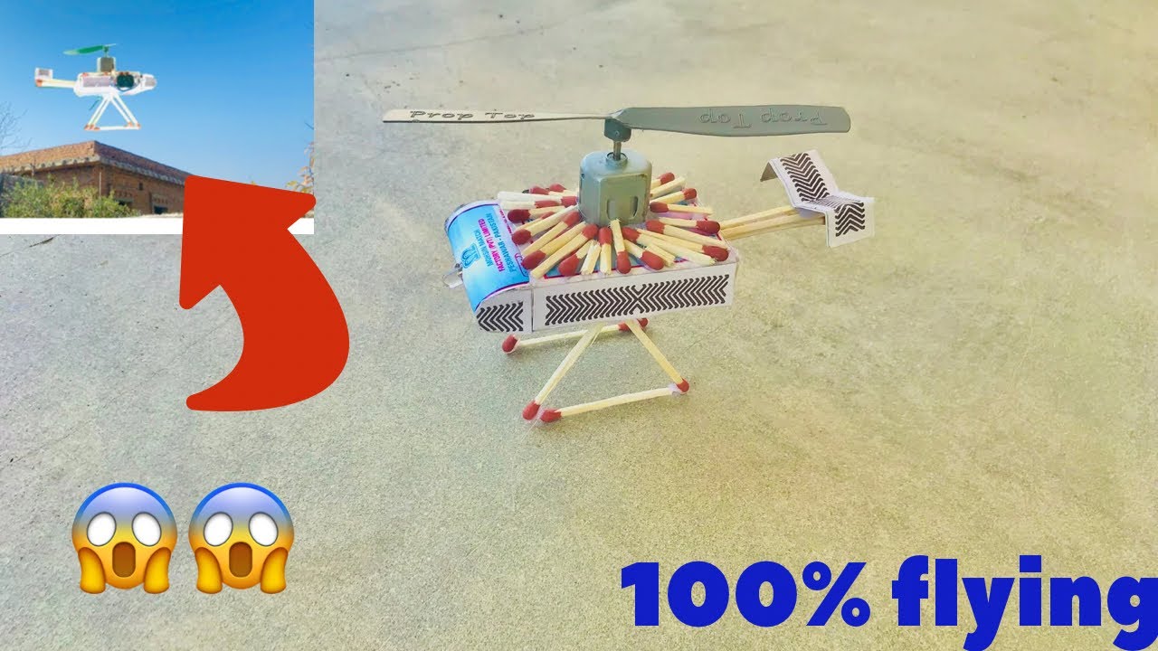 How to Make Flying Matchbox Helicopter DIY Toy Helicopter /How To Make ...