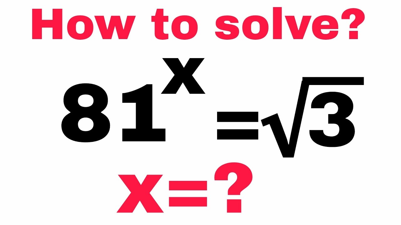 How to solve this Olympiad math algebra problem? - YouTube