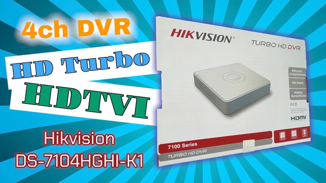 Hikvision DS-7104-K1Turbo HD 4Ch Digital Video Recorder - YouTube