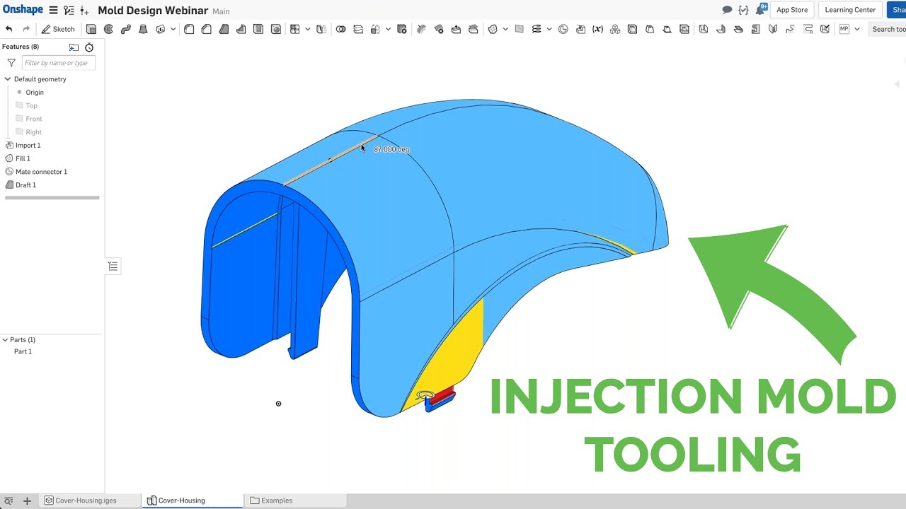 Creating Injection Mold Tooling in Onshape - YouTube