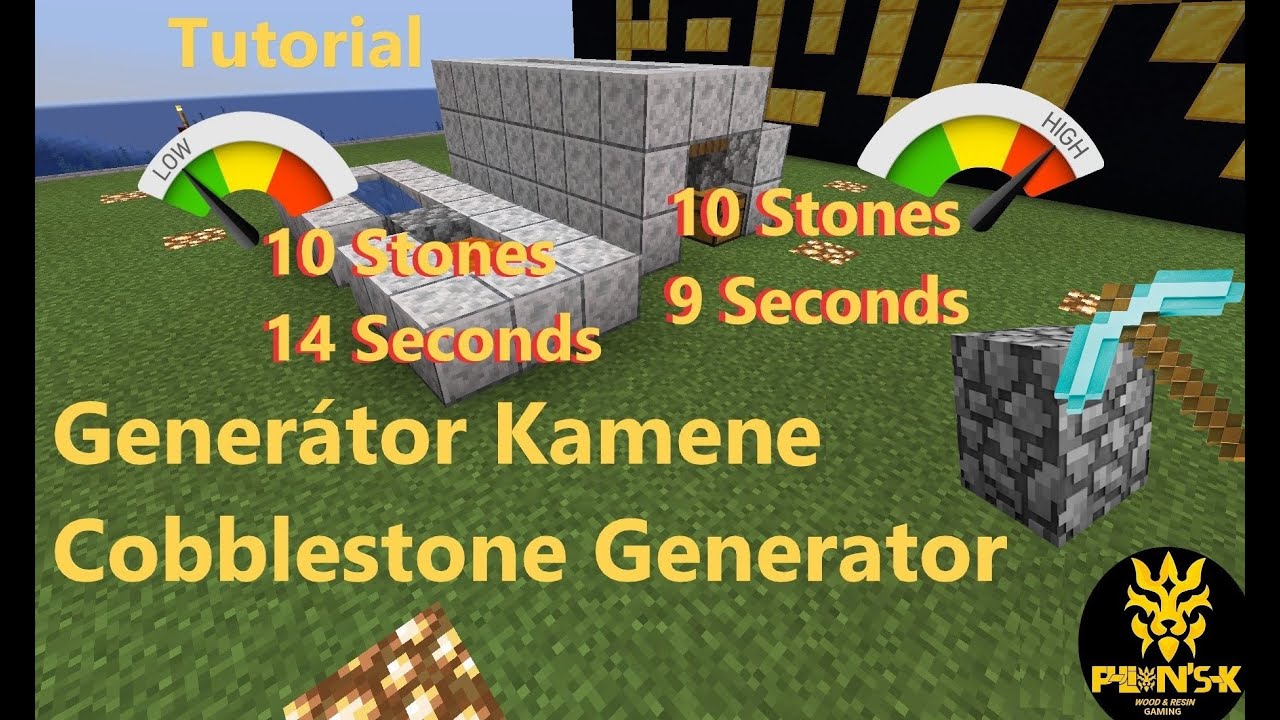 Minecraft Tutorial - Generátor Kamene // Cobblestone Generator | Gol24den - YouTube