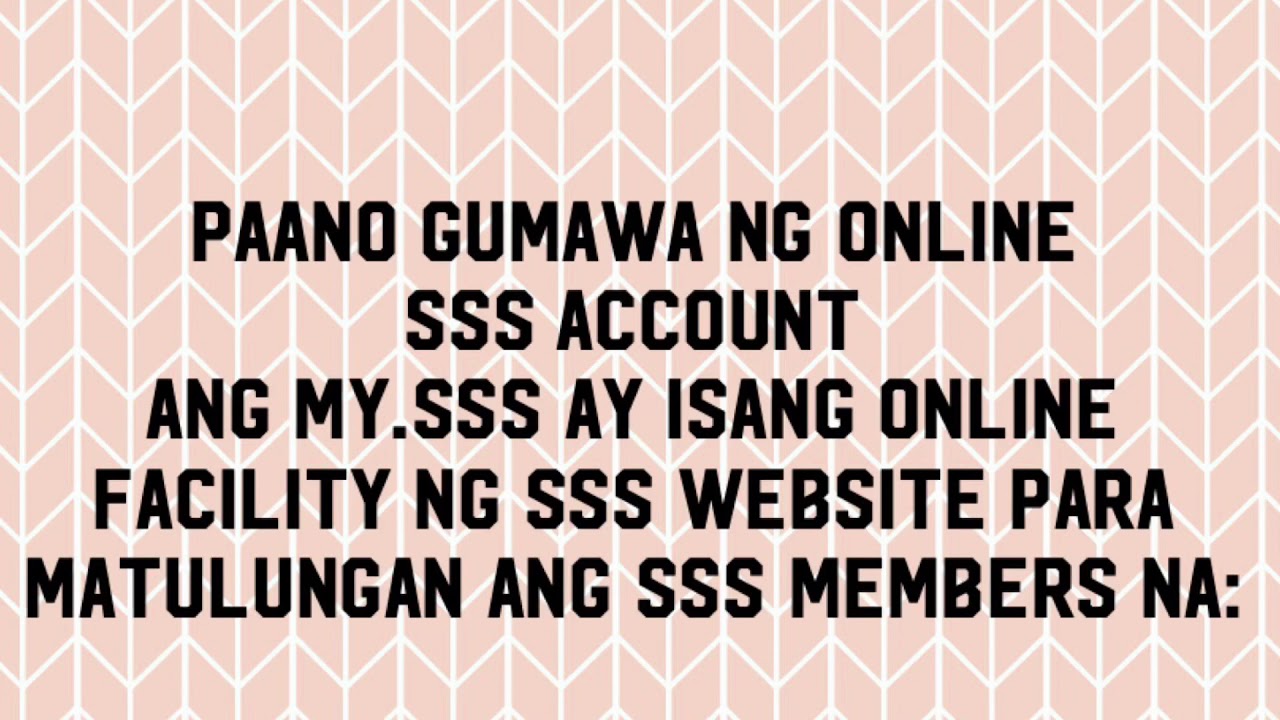 How to register SSS account Online Taglish - YouTube