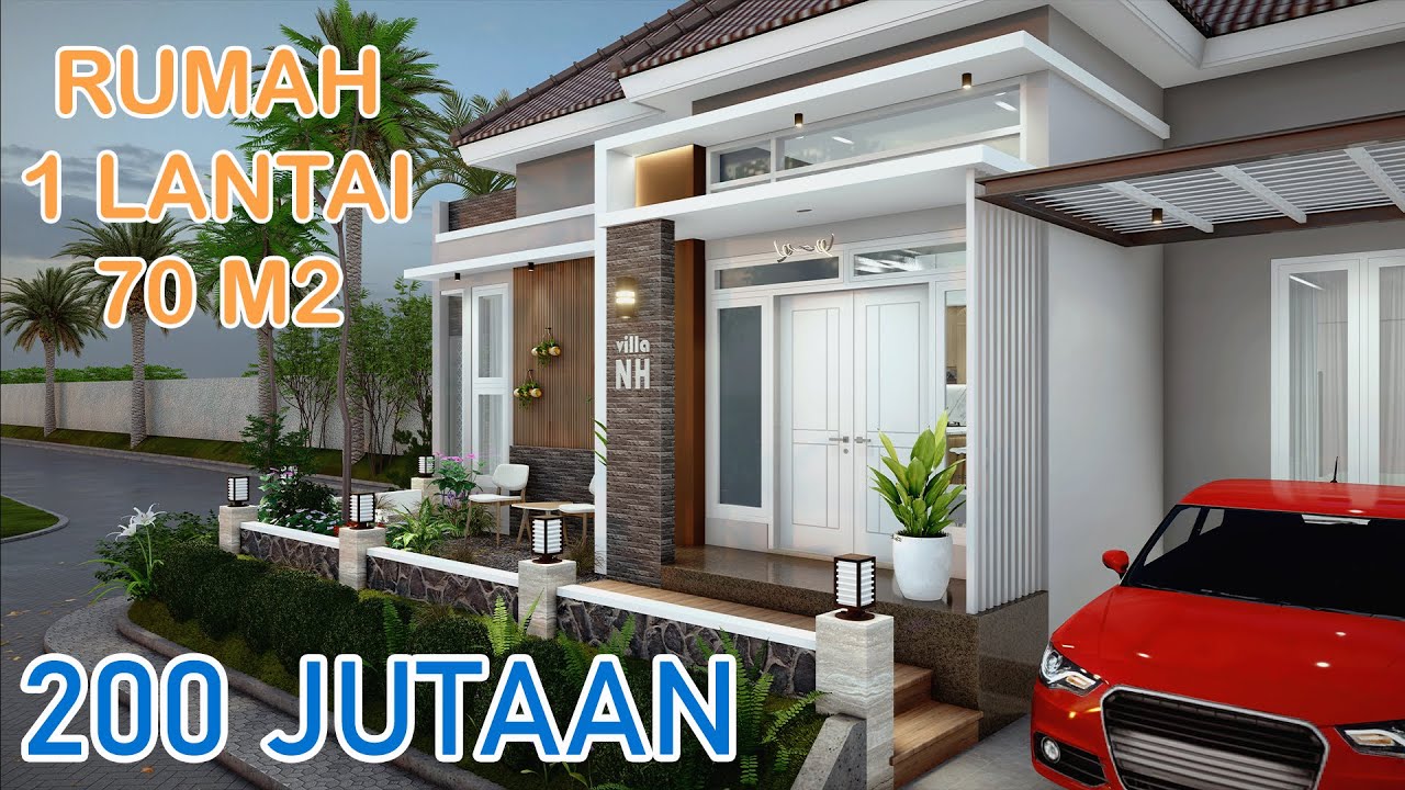 Rumah 1 Lantai 70 M2 200 jutaan | house design low budget | - YouTube