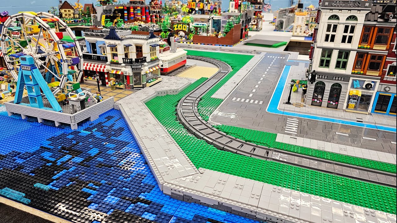 LEGO City Angled Boardwalk, Cove, & Boat/Train Plans - YouTube