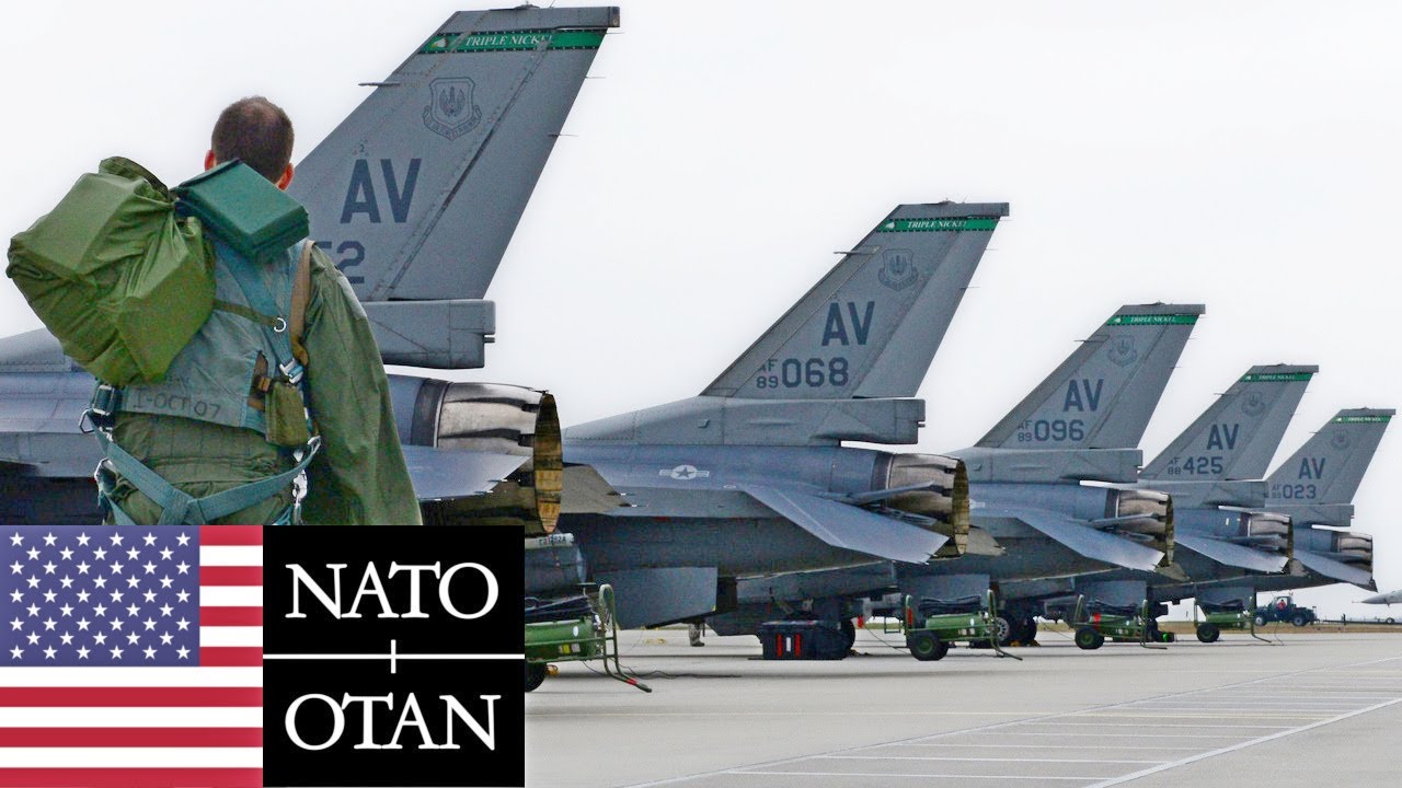 USAF, NATO. Powerful F-16 Fighting Falcon fighters in Bulgaria. - YouTube