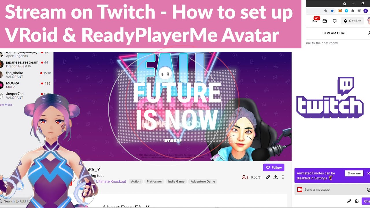 Let's stream on Twitch - How to set up VRoid and Ready Player Me avatar ...