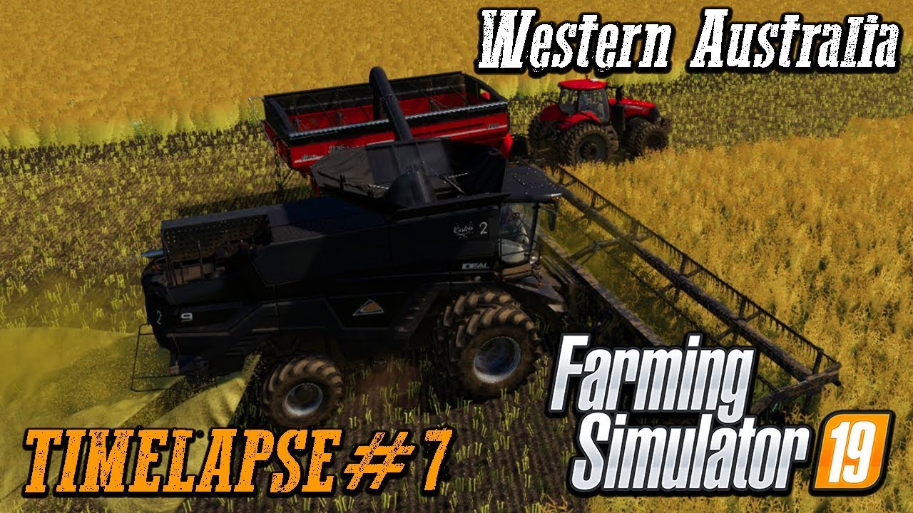 FS19 Timelapse Western Australia | #7 Mega Harvest | 360 Acres - YouTube