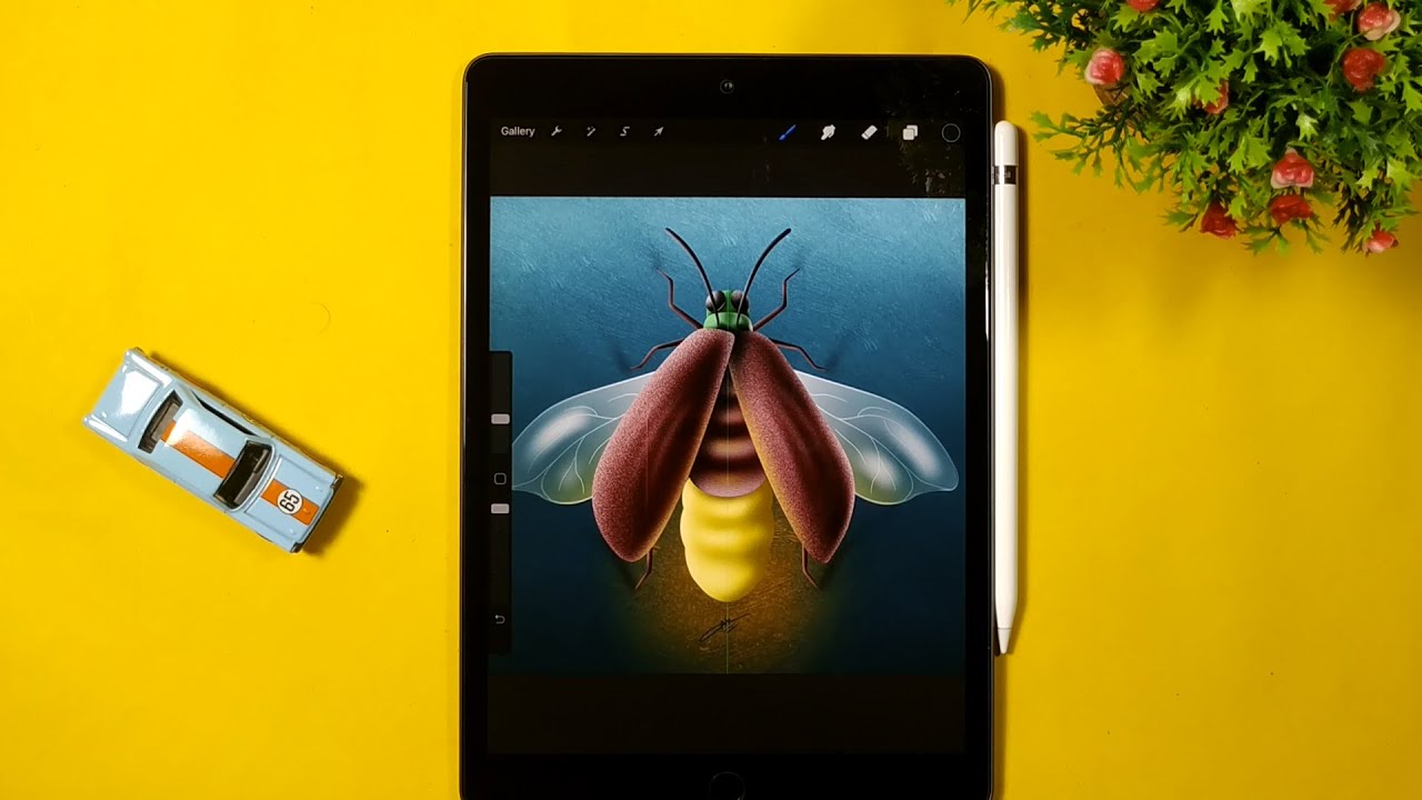 FireFly Illustration in iPad (procreate) - YouTube