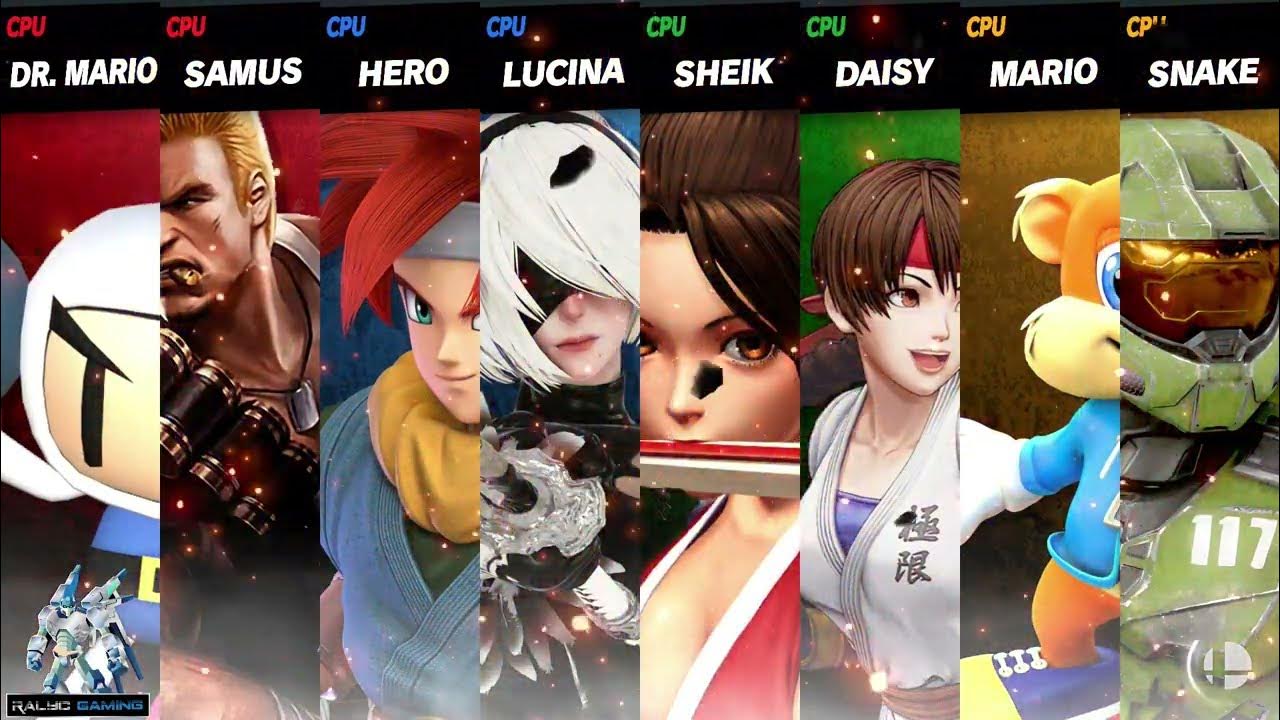 Bomberman & Bill vs Chrono & 2B vs Mai & Yuri vs Conker & master Chief ...