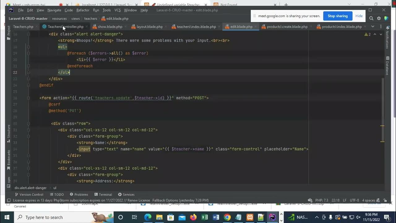 Laravel CRUD Part-2 - YouTube