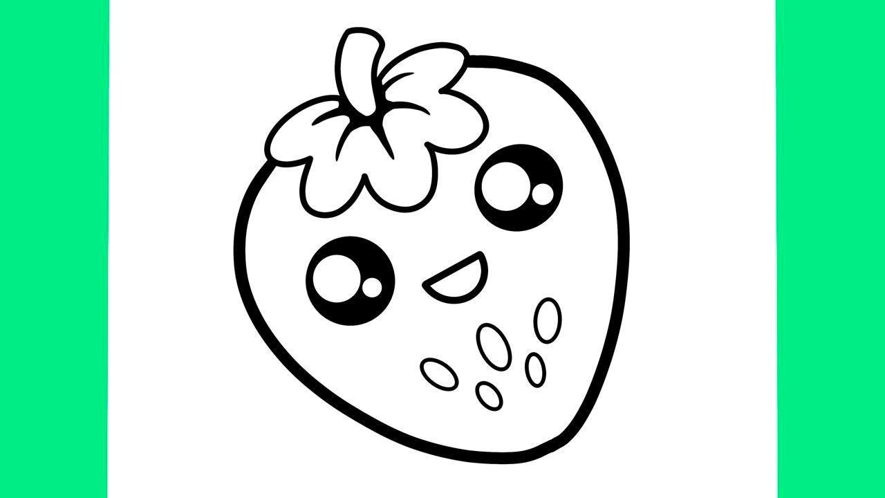 Cum se Deseneaza o Capsunica KAWAII 🍓Desen Usor pentru Incepatori - YouTube