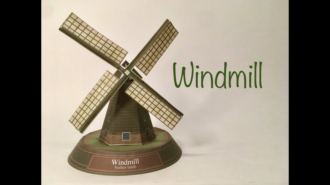 Paper Craft Windmill - Time Lapse (Canon Creative Park) - YouTube