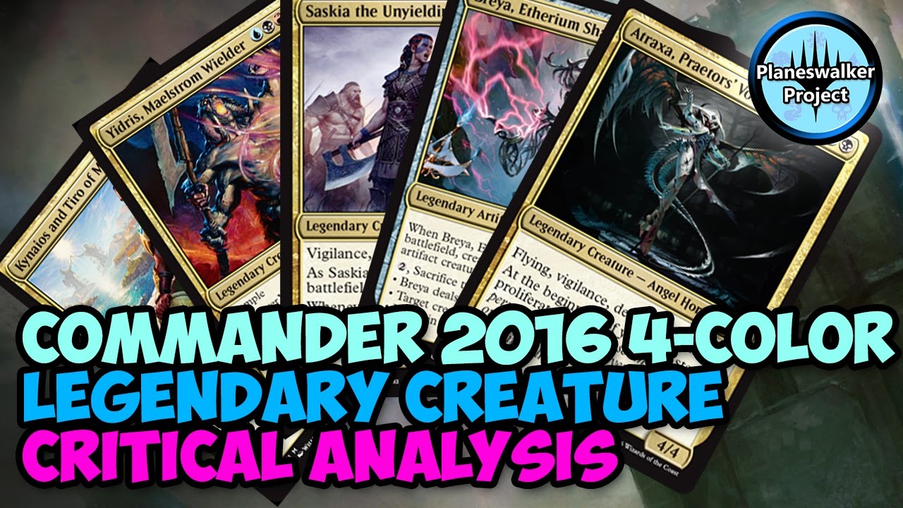 MTG - Commander 2016 Four-Color Legendary Creature Analysis - YouTube