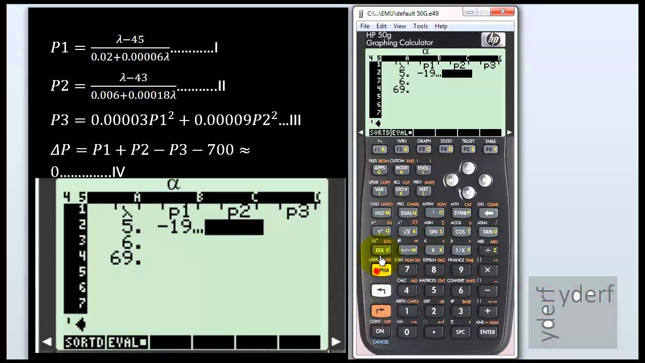 HP50G : Spreadsheet........Excel de la Rom 2.10-7 - YouTube