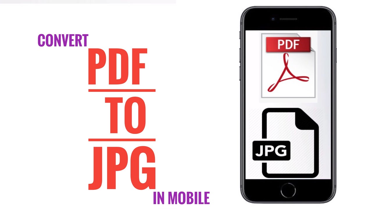 How to Convert PDF TO JGP In Mobile | FREE #PDFTOJPG - YouTube