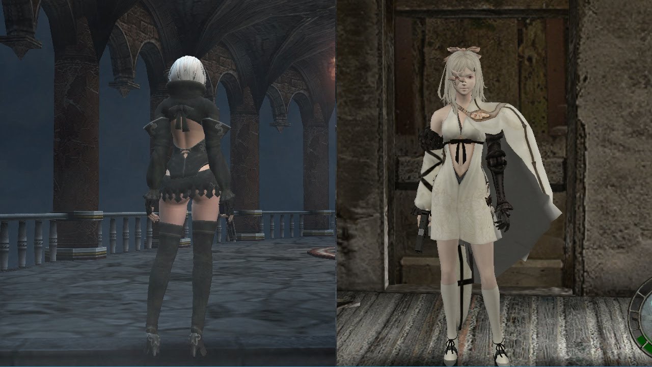 [Resident Evil 4 mod] 2B(Reincarnation) for Leon, Zero(DoD3) for dress ...