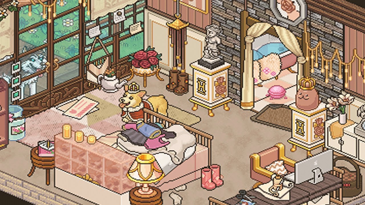 Cute Room🐶🌺| HABBO Speed Build, ft.@Freesias - YouTube