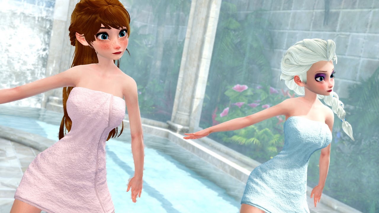 [MMD] Anna and Elsa in the bathroom (Stamp On The Ground) 4K - YouTube