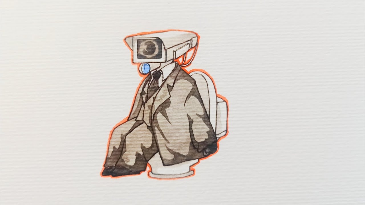 How to draw Cameraman from skibidi toilet || Vẽ Cameraman siêu dễ ...