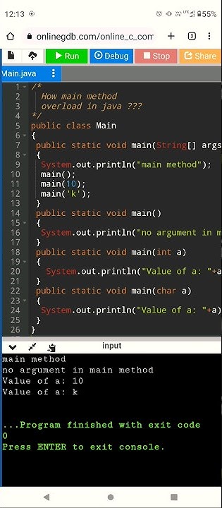 How main method overloading in java #coding #java - YouTube