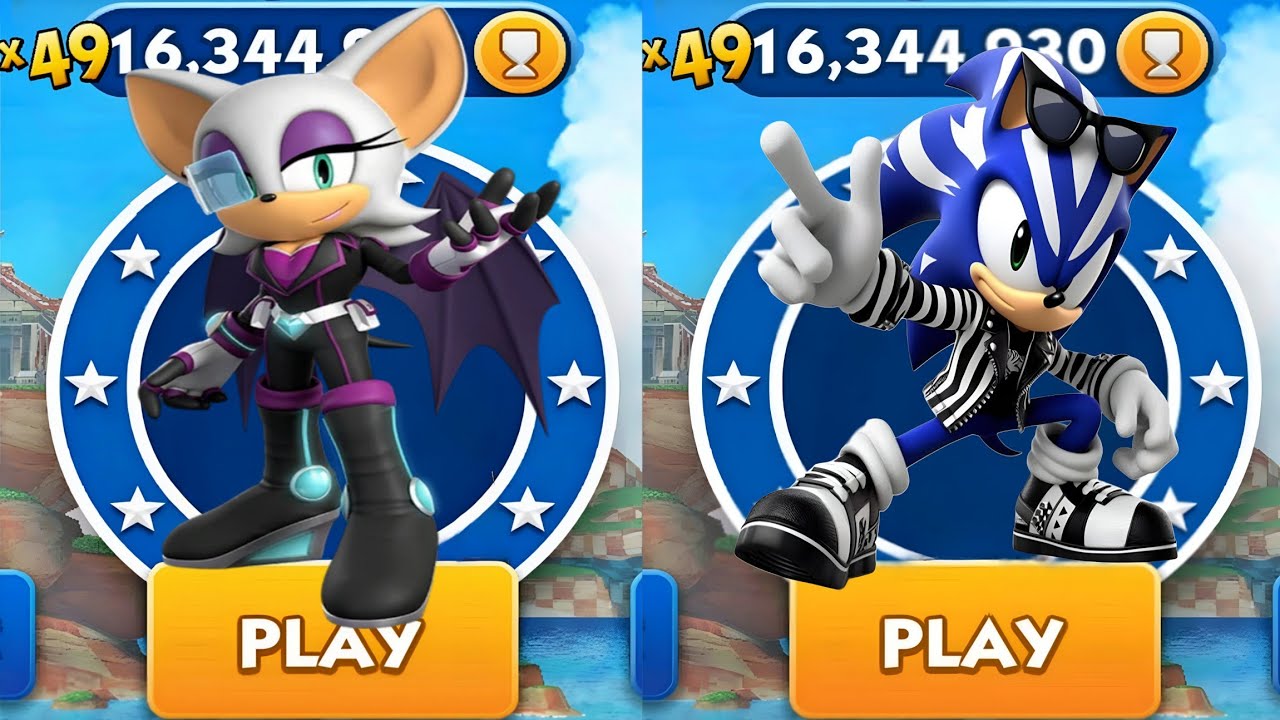 Sonic Dash - Agent Rouge VS Slugger Sonic _ Movie Sonic vs All Bosses ...
