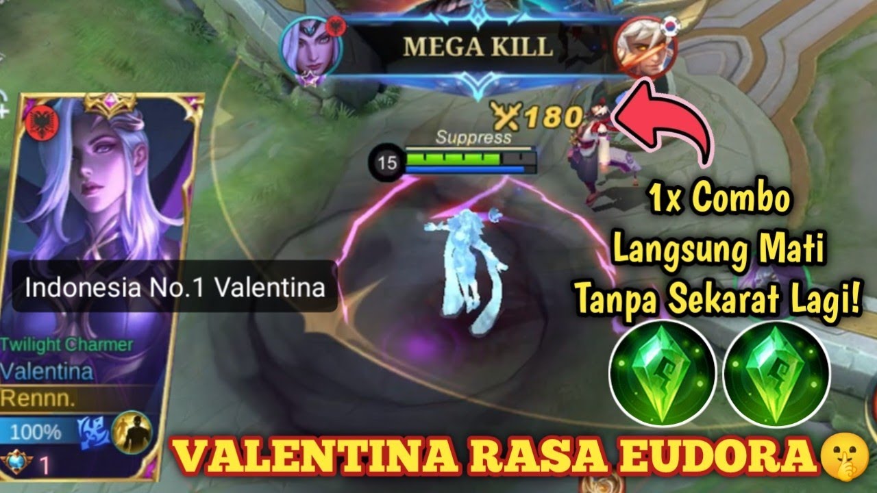 VALENTINA BUILD BURST DAMAGE LEBIH OP! DAMAGE NYA GAK NGOTAK! VALENTINA ...