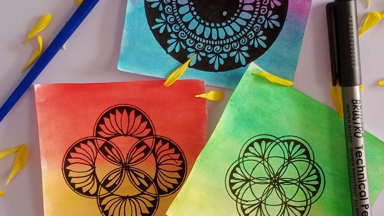 Mini Mandala Art || Step by Step for beginners || Mandala Art - YouTube