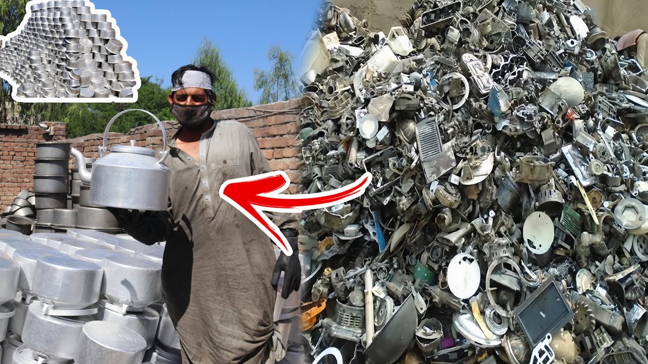 Process of Recycling Old Metal Scrap to Making Tea Kettle | Waste ...
