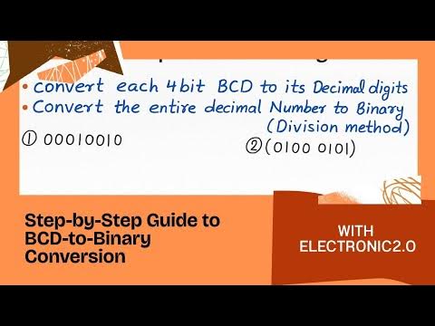 BCD to binary conversion| easy @Electronic2. - YouTube
