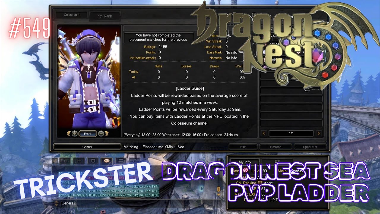 #549 Trickster ~ Dragon Nest SEA PVP Pre Ladder - YouTube