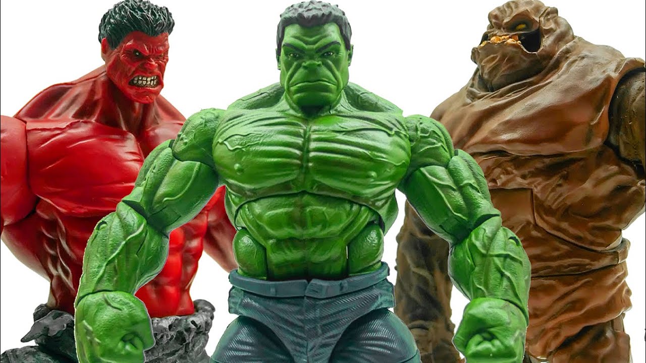 Red Hulk & Green Hulk & Clayface Battle~! Toys Play Time Action Figure ...