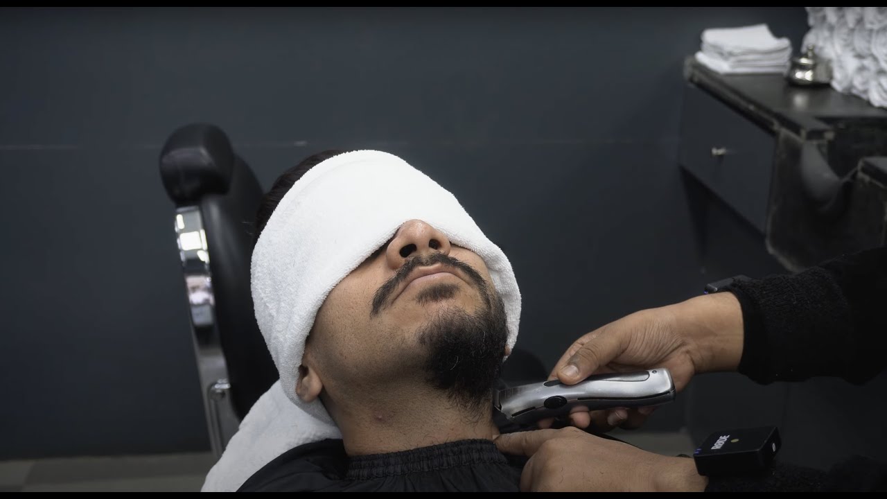 Satisfying ASMR Clean Shave from Full Beard by Barber Azeem 💈 - YouTube