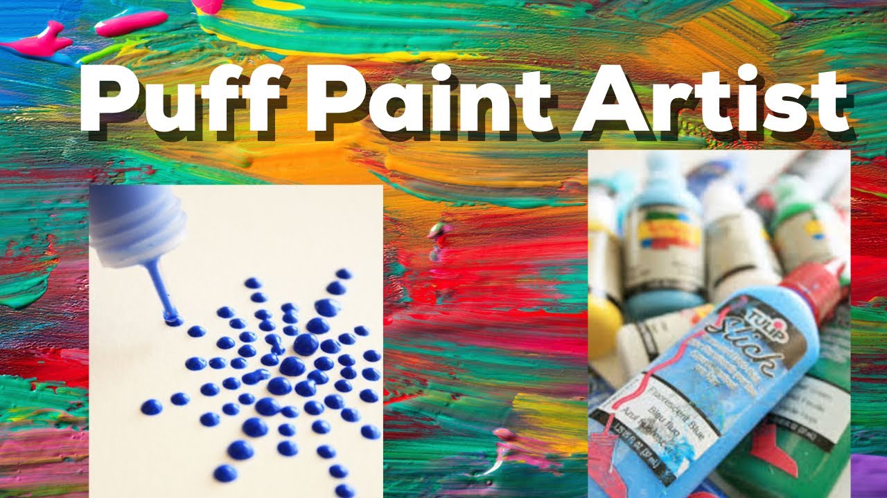 WE TRY PAINTING WITH PUFF PAINT - YouTube