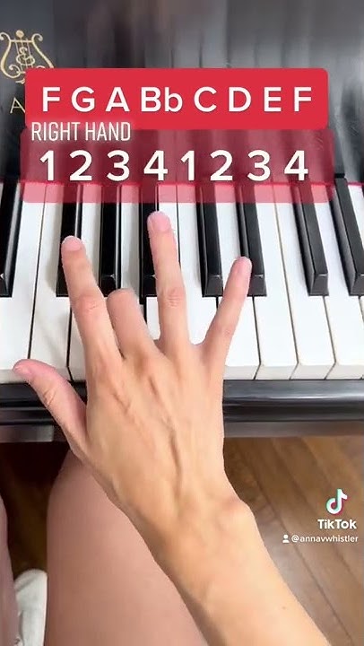 How to play an F Major scale on the piano - unusual right hand ...