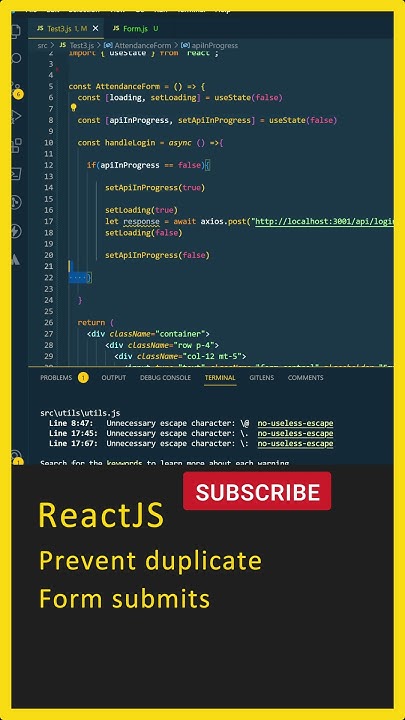 React Js Tutorial React Forms Prevent Multiple Form Submits React Js In Telugu Learn React 