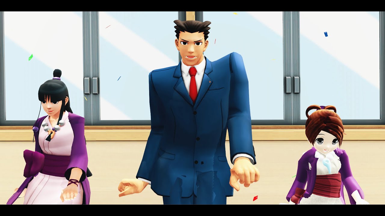 [역전재판 MMD/逆転裁判/Ace Attorney] 모모랜드(MOMOLAND) - I'm So Hot ( 마요이X나루호도X하루미 ...