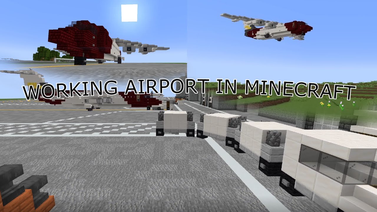 Working Airport In Minecraft - YouTube