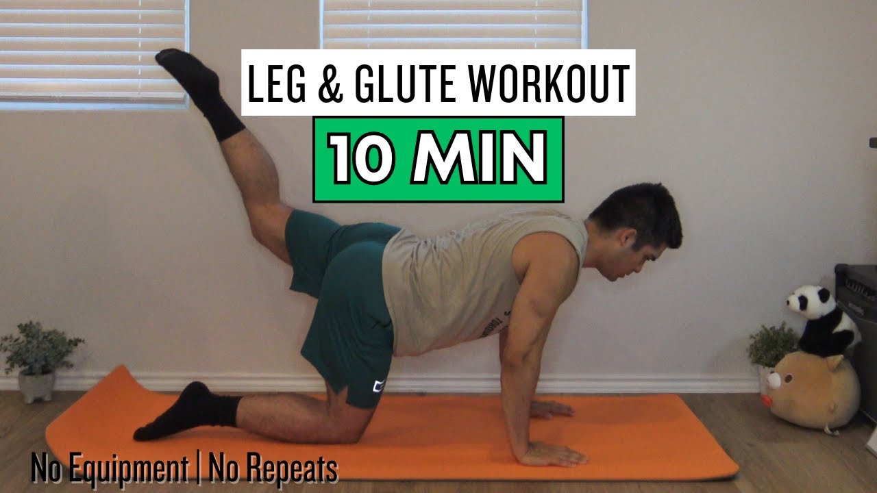 10 MINUTE LEGS & GLUTES WORKOUT - NO REPEATS - NO EQUIPMENT | W0063 ...