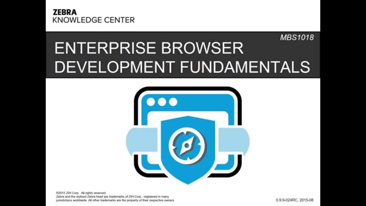 MBS1018 - Enterprise Browser Development Fundamentals - Part 1 - YouTube
