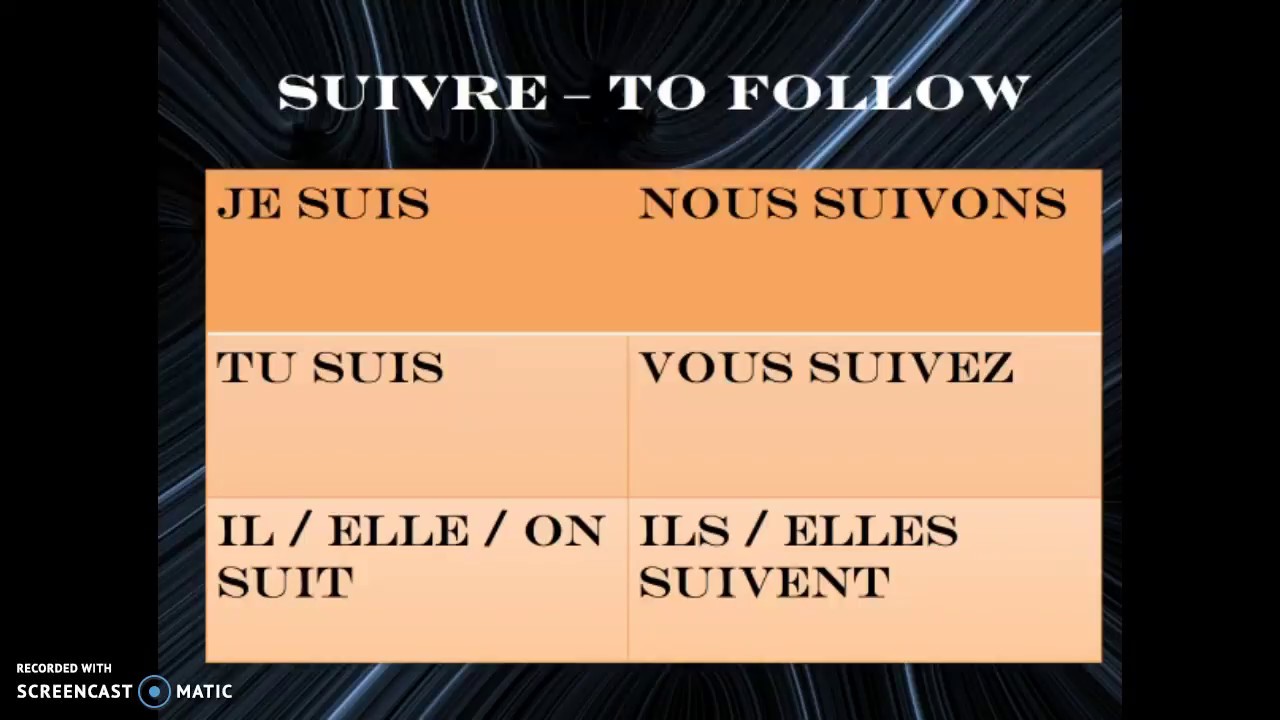 SONG French Verb Suivre Set To Meant To Be By Florida Georgia Line song-french-verb-suivre-set-to-meant-to-be-by-florida-georgia-line