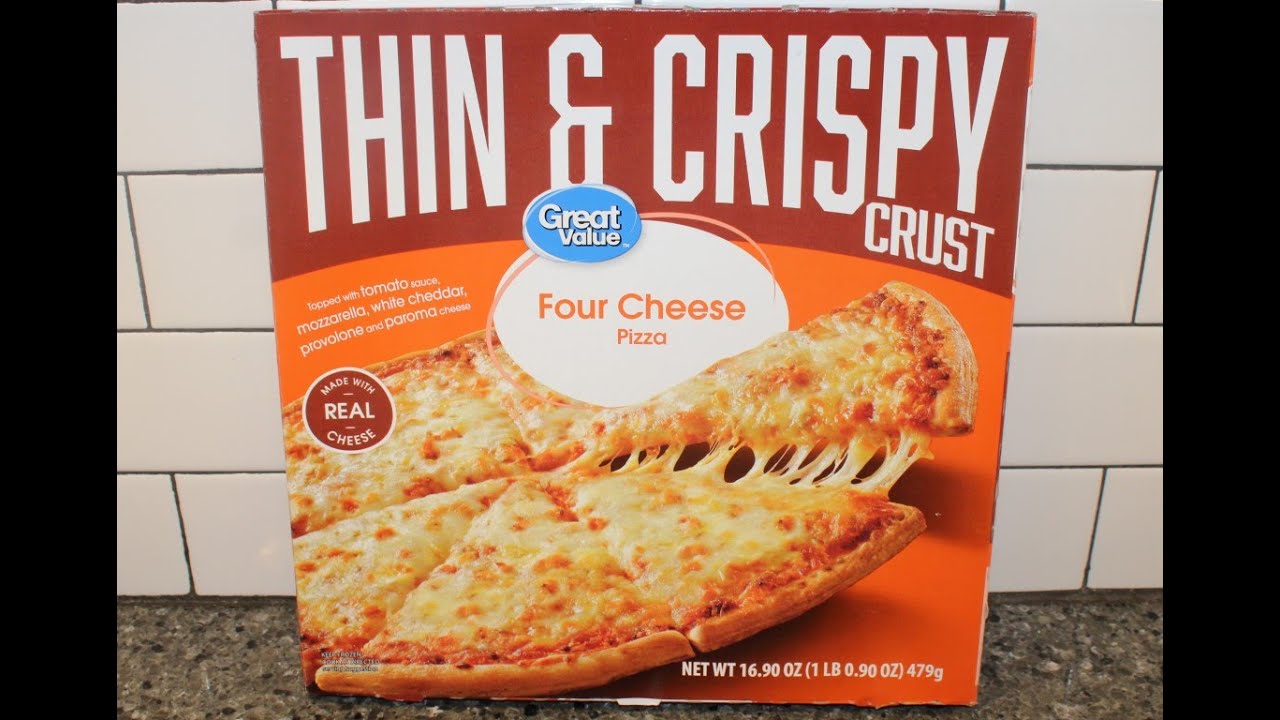 Great Value (Walmart) Thin & Crispy Four Cheese Pizza Review - YouTube
