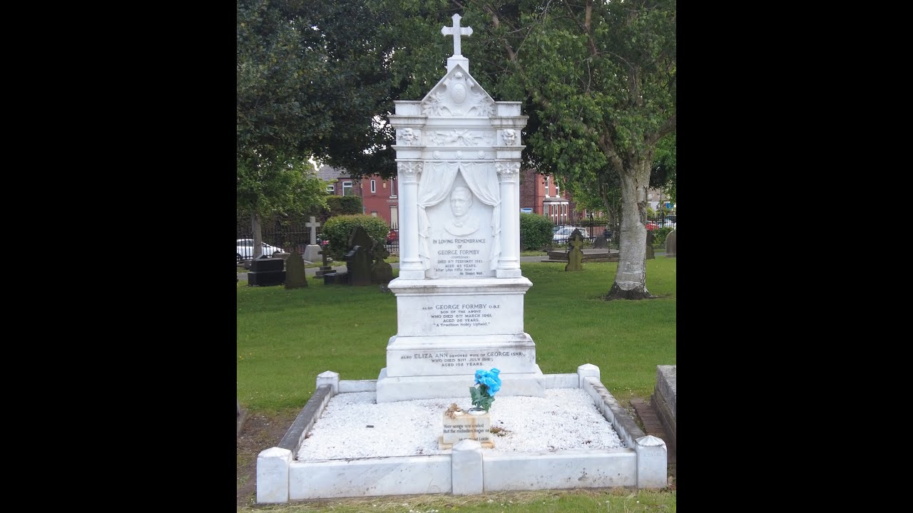 Famous Celebrity Graves - The Grave Of George Formby OBE Warrington ...