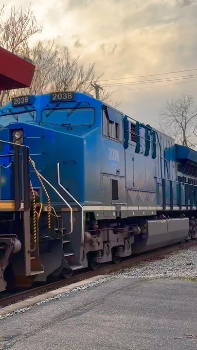 Rare GE Demonstrator ET44AC Trailing Second On CPKC Run-Through Sand Train On The CF&E - YouTube