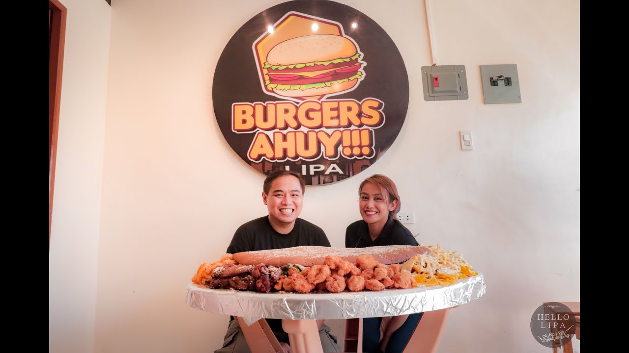 Burgers Ahuy Lipa: Home of the 27-inch King Kong Burger! - YouTube
