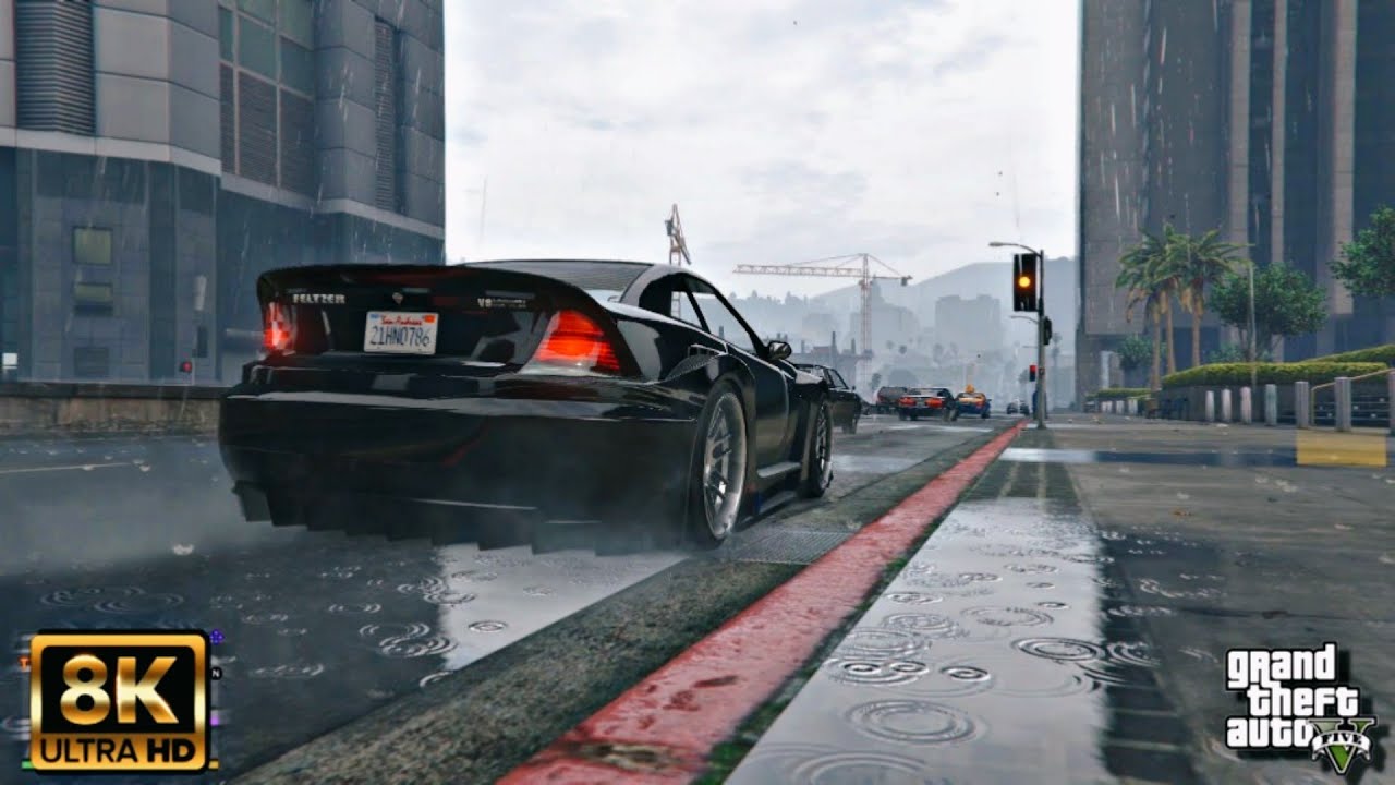 RAINY SEASON | GTA V 8K MAX SETTINGS PC | REAL LIFE GRAPHICS | 8K 60FPS ...