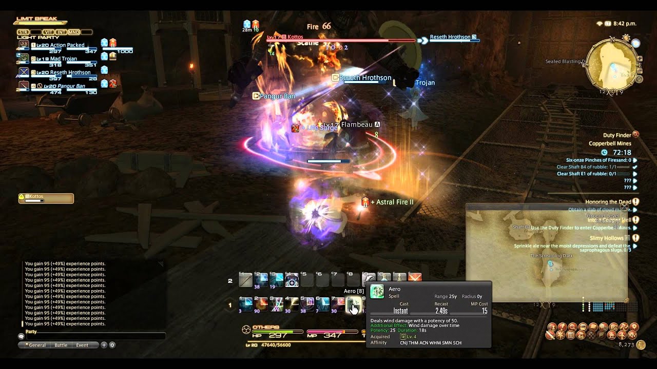 FFXIV A Realm Reborn: Copperbell Mines Gameplay - YouTube