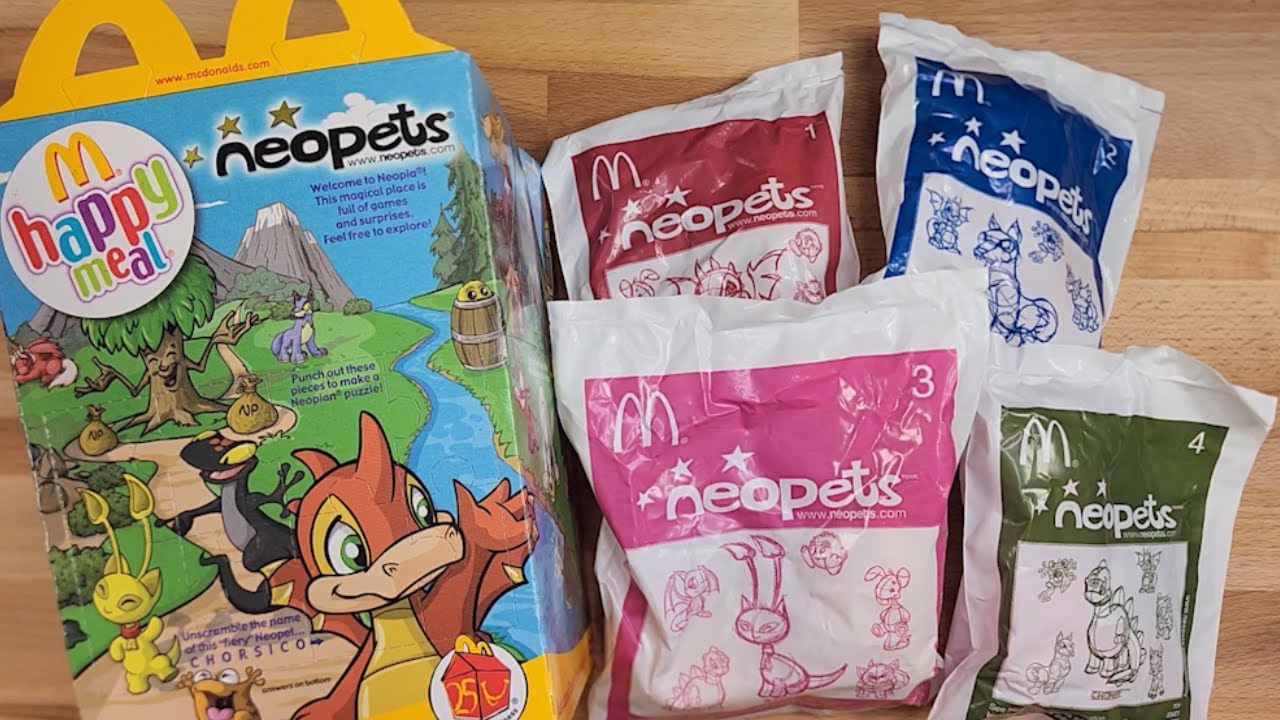 Neopets 2004 McDonald's Toys [1-4] | Neopets Merch - YouTube