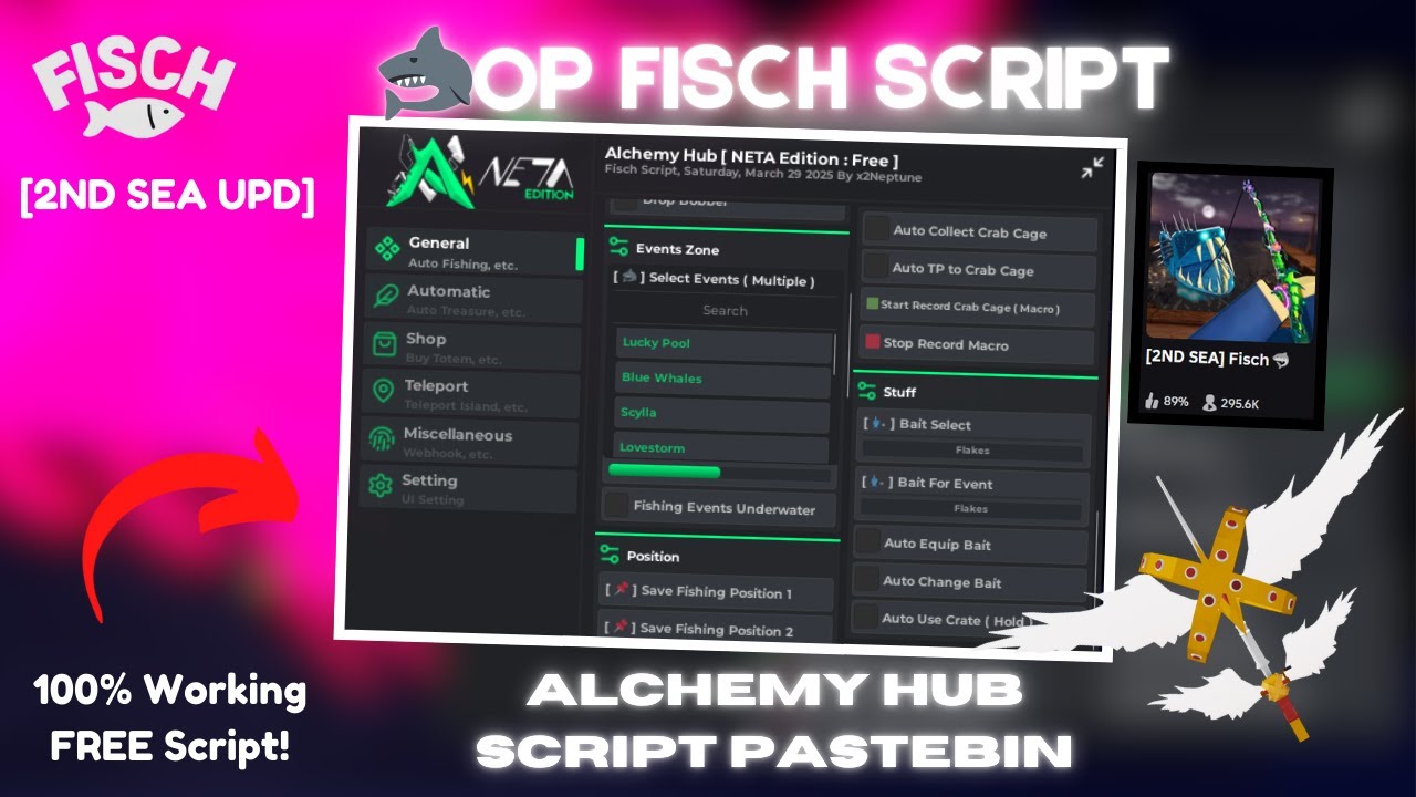 [2nd Sea🐋] Roblox Fisch Script | Alchemy Hub - Auto Farm, Instant Catch & Auto Events (PC/Mobile ...
