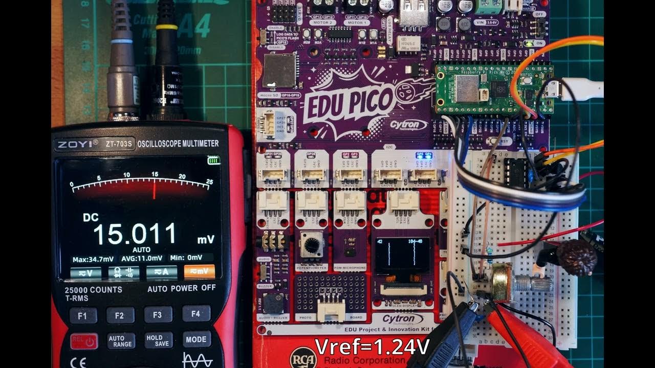 Comparing RP2040 ADC with Microchip MCP3208 for low voltages using Pi Pico W on Cytron EDU PICO ...
